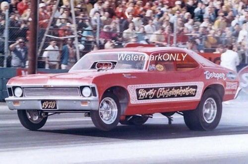Larry Christopherson '70 "Berger Chevrolet" Chevy Nova NITRO Funny Car ...