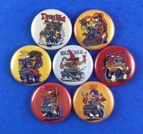 Rat Fink Ed "Big Daddy" Roth 1" Pin Button Lot Hot Rod Art Characters ...