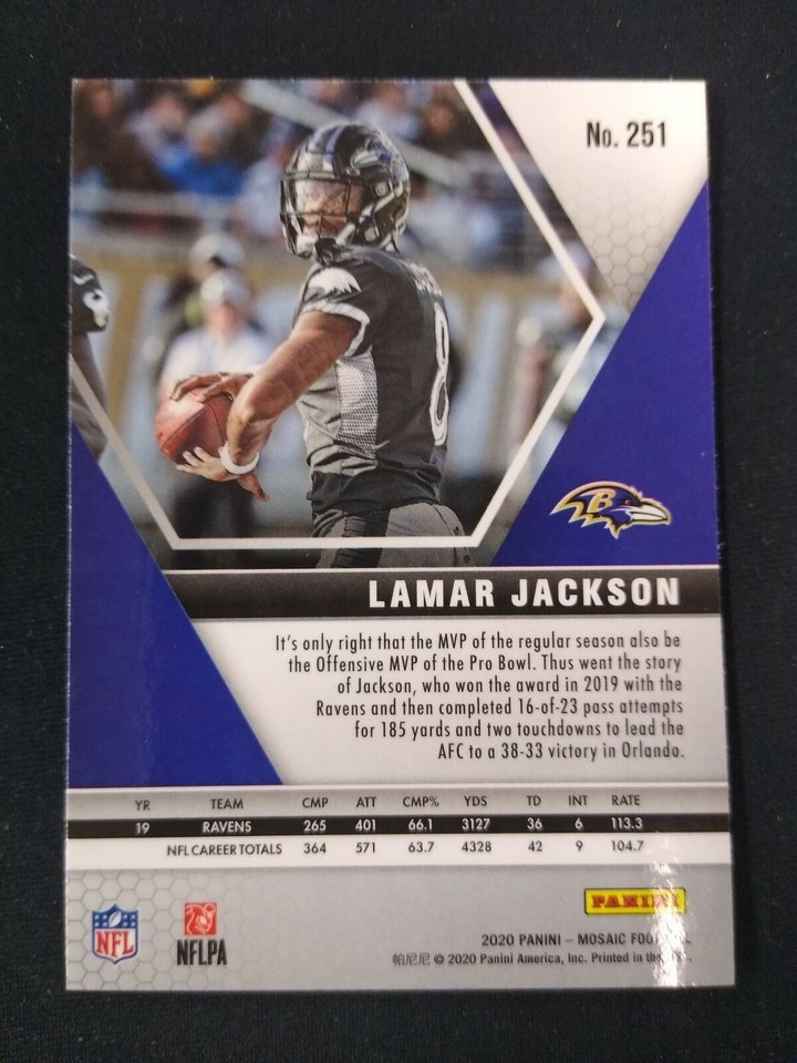 2020 Mosaic LAMARR JACKSON Pro Bowl #251 Baltimore Ravens *CT23 | eBay