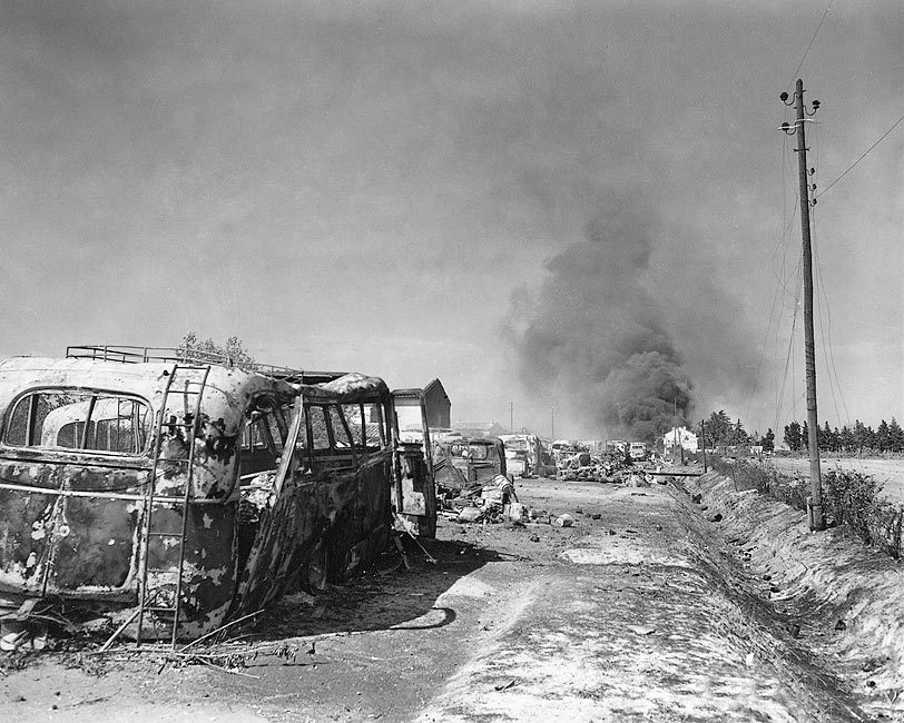 WWII GERMAN CONVOY DESTROYED BY AMERICANS 11x14 GLOSSY PHOTO PRINT | eBay