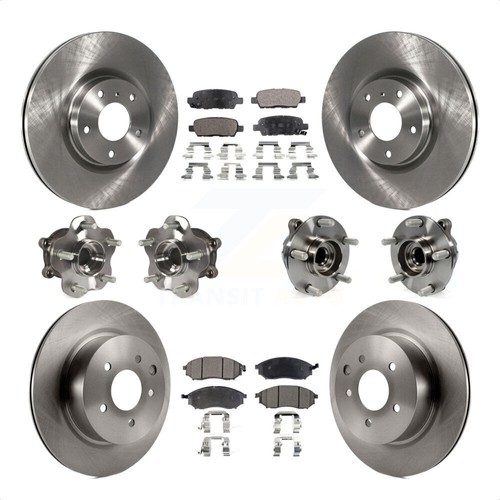 Front Rear Hub Bearing Brake Rotor Pads Kit (10Pc) For INFINITI G37 G35 ...