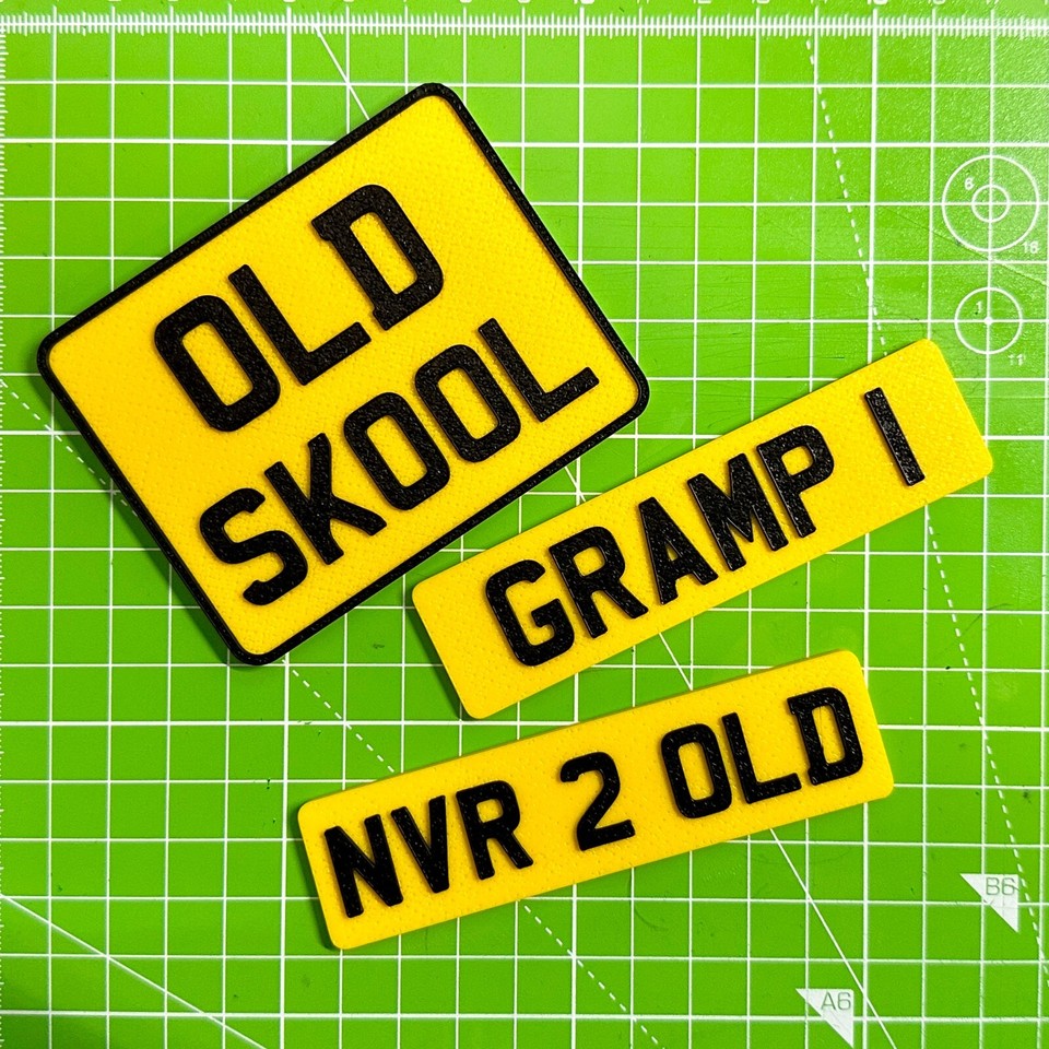 Mobility Scooter Mini Numberplates / Novelty Number Plate Signs - not a ...