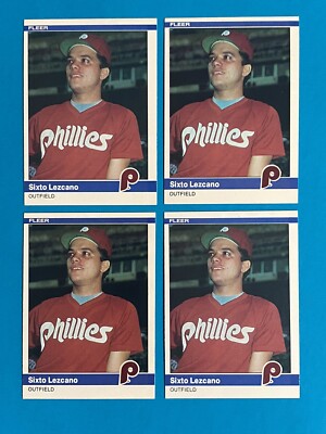 1984 Fleer Sixto Lezcano Vintage Baseball Card Lot Philadelphia ...