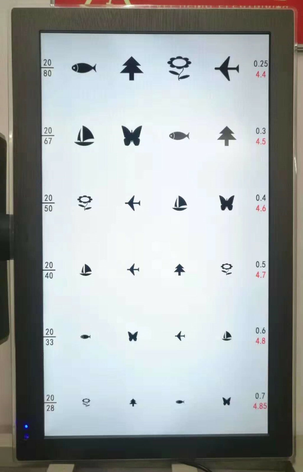 Multi-function 23" LED Display MICRO Chart Projector Eye Chart ...