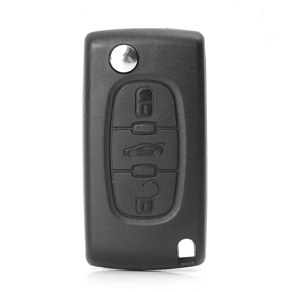 Folding Flip Remote Key Case Fob 3 Button Fit Peugeot 207 307 407 SW ...