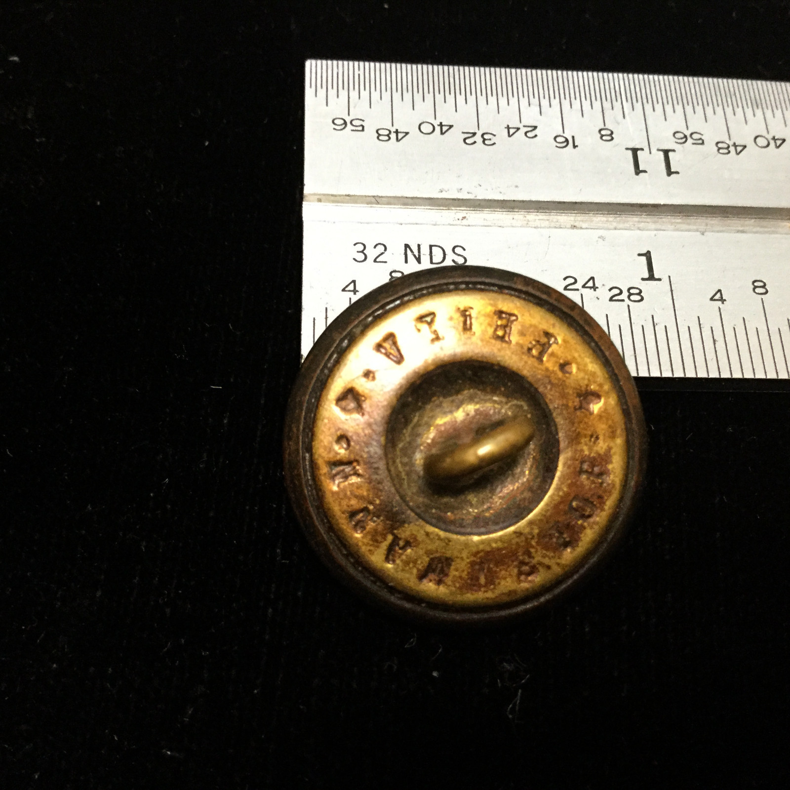 original vintage metal Military/Uniform Button: embossed Eagle - back ...