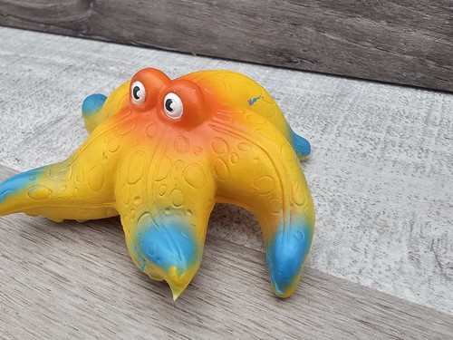 Vintage Orange Blue Rubber Toy Starfish 3-4" Bath Time Fun Rare | eBay