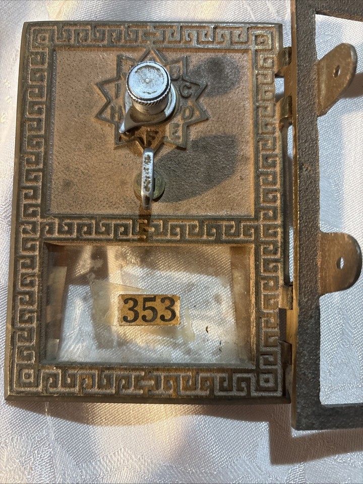 Vtg Lot 4 Postal Keyless Lock Box Door Brass Post Office Combination ...