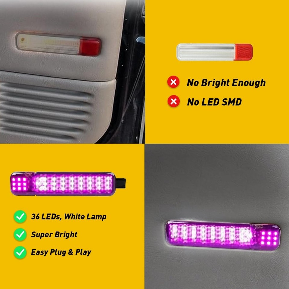 2x Purple LED Interior Door Courtesy Lights Fit Chevrolet GMC C/K 1500 ...