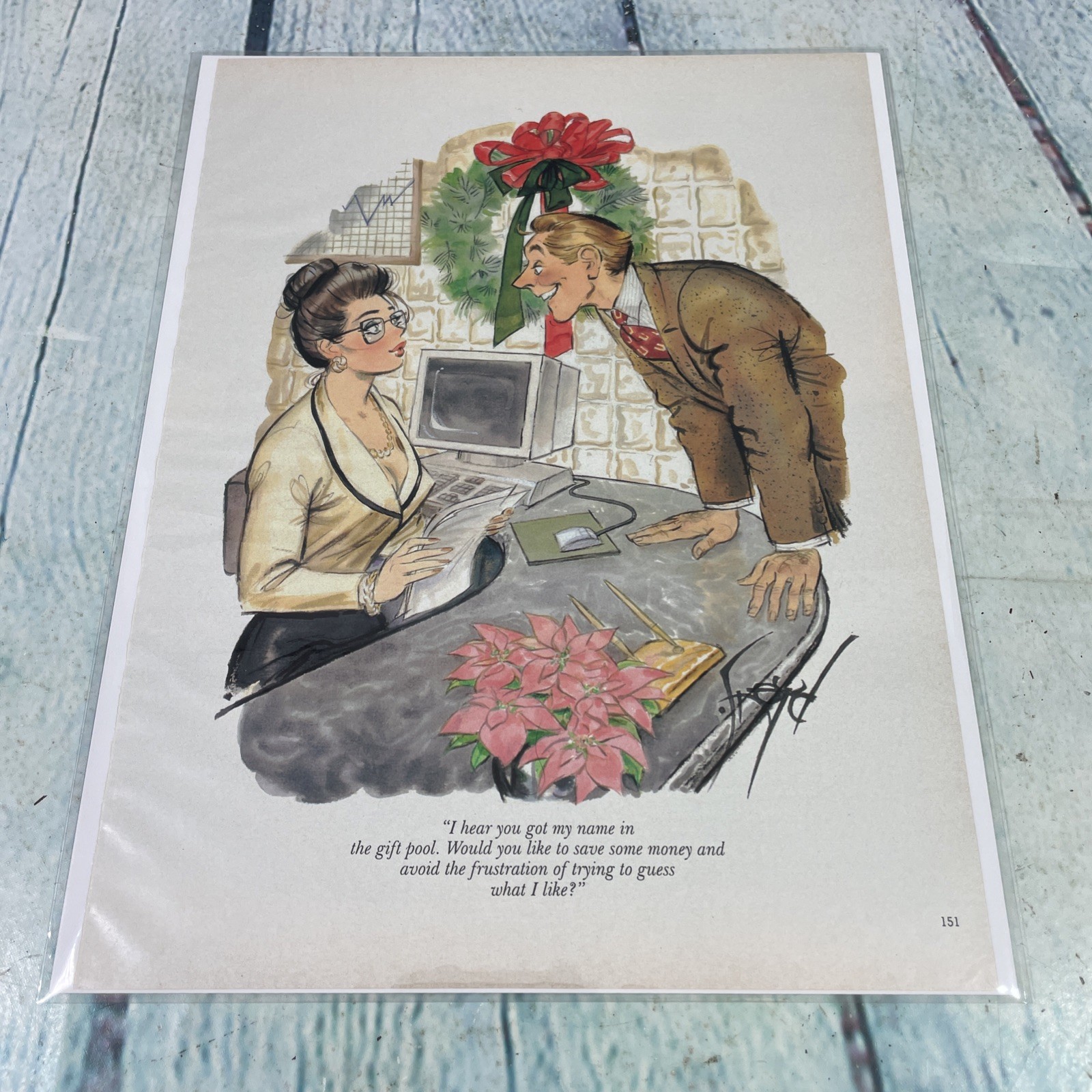 1994 Sexy Adult Cartoon Office Vintage Print Ad/Poster Pinup Art ...