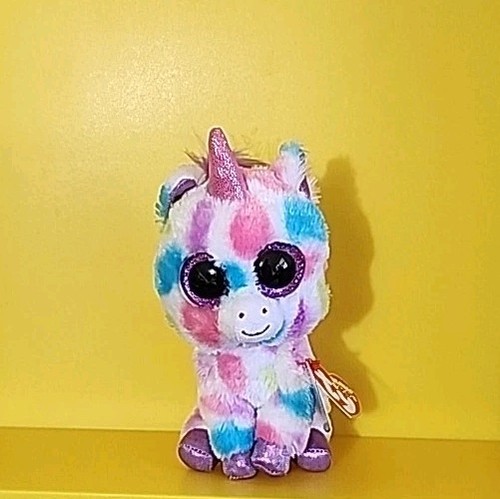 TY Beanie Boos - "Wishful" the Dotted Unicorn Glitter Eyes 6 Inch, With ...