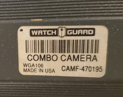 Watch Guard Watchguard in-car Video Rear Camera WGA109 DV-1 Windshield ...