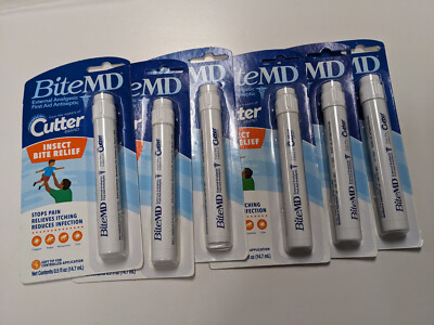 Cutter Bite Md Insect Bite Relief 6 PACK Stick Stops Pain Relieves ...
