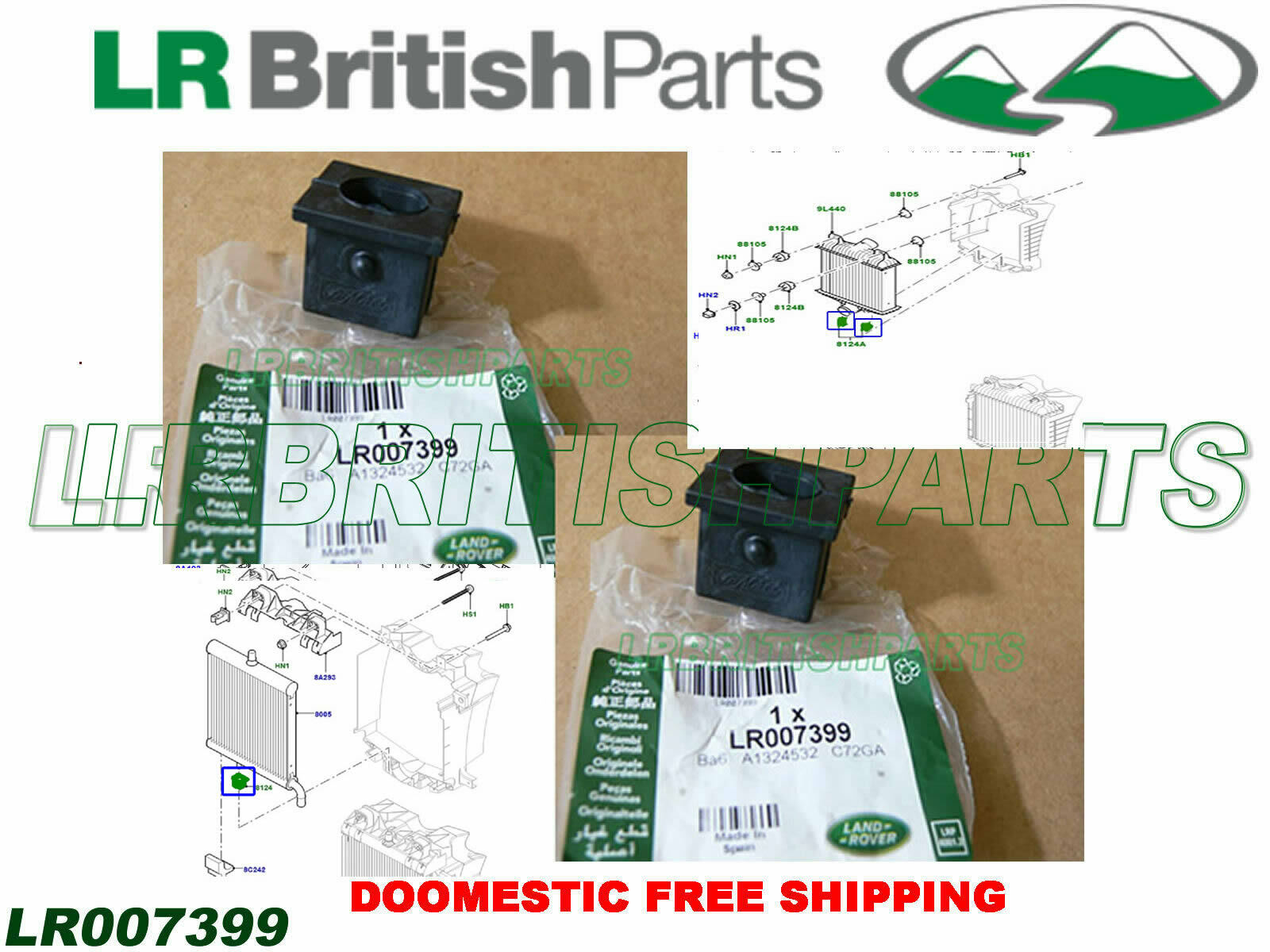 GENUINE LAND ROVER INTERCOOLER LOWER INSULATOR RANGE ROVER SPORT ...