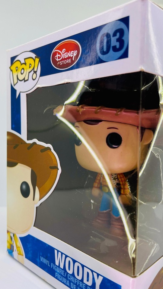 Funko Pop (2011) #03 WOODY Toy Story Red Disney Store Logo Vaulted ...