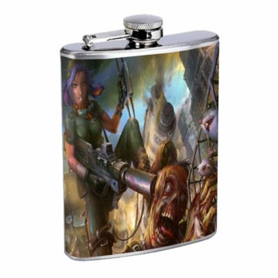 Scary Zombie D2 8oz Stainless Steel Hip Flask | eBay