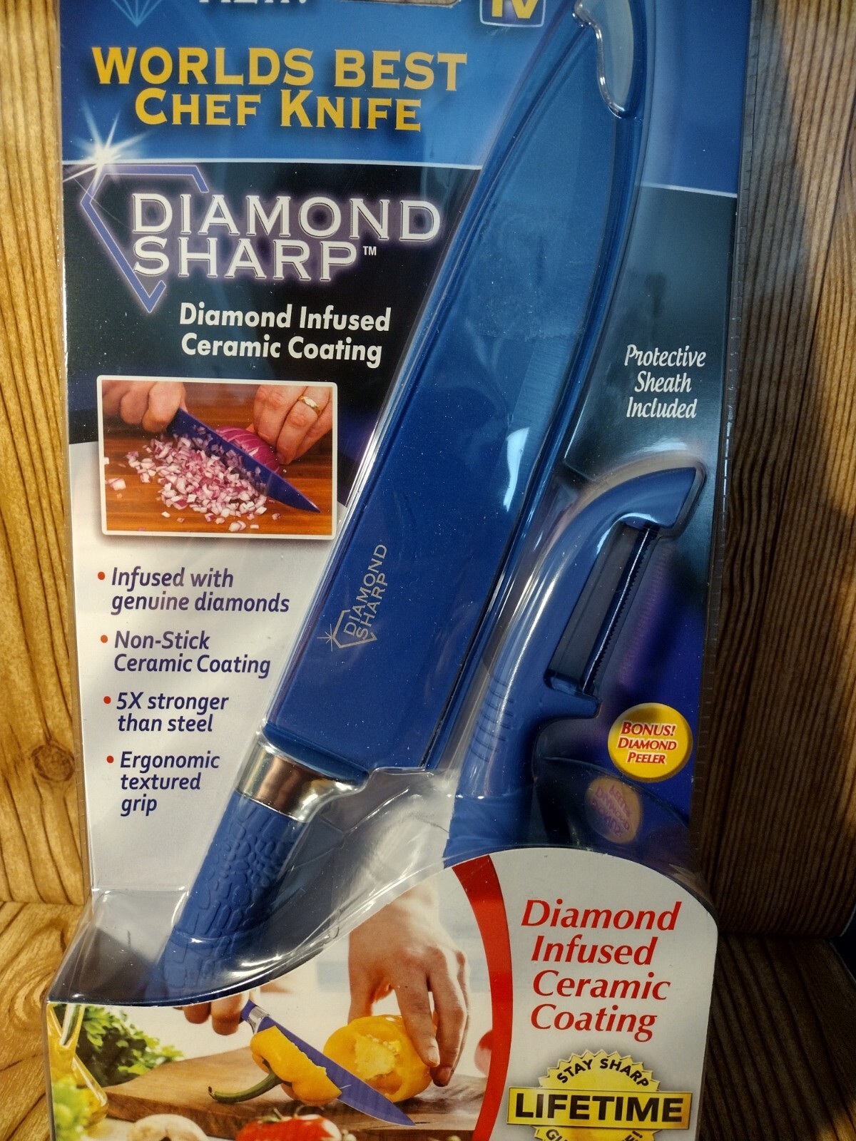 Diamond Sharp 8 inch Diamond Chef Knife As Seen On TV with Diamond ...