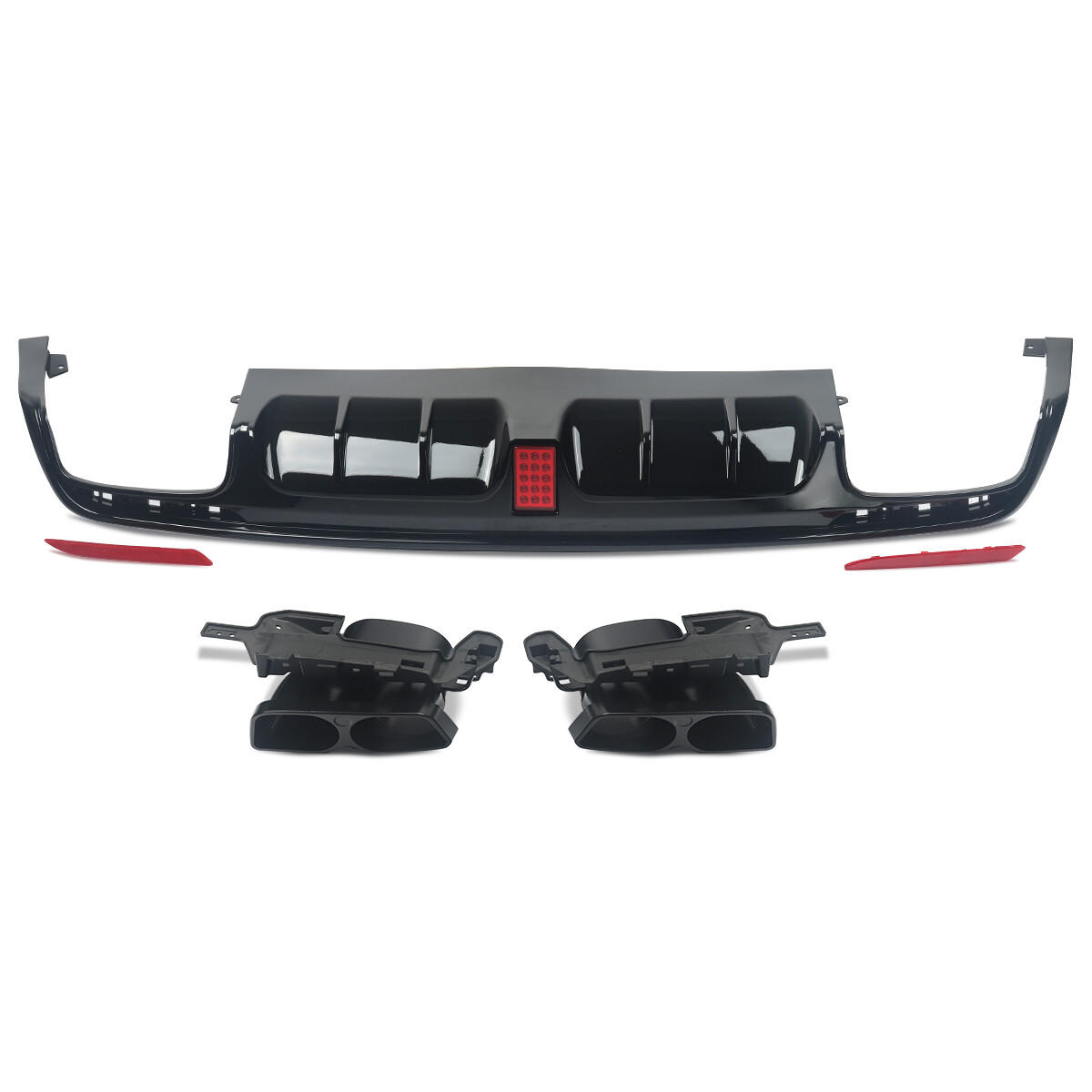 F1 Style Rear Diffuser Bumper Lip Fit For Mercedes W222 Sport S63 S65 ...