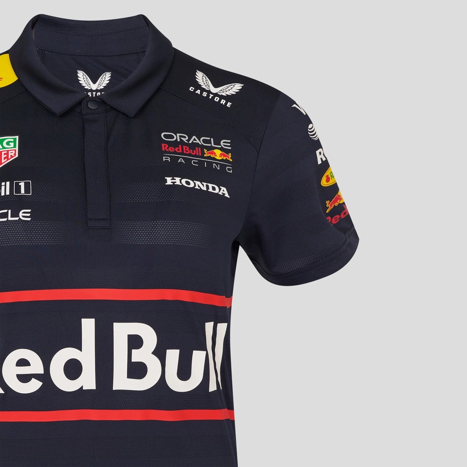 Red Bull Racing F1 Team 2025 Short Sleeve Polo Shirt Womens - Night Sky ...