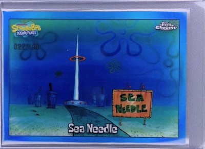 2025 Topps Chrome Spongebob 25th Anniversary Sea Needle Blue /150 #133 ...
