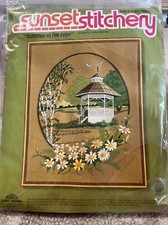 Sunset Stitchery Crewel Embroidery Kit 2230 The House on Elm Street ...