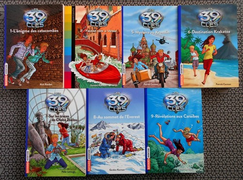 LOT de 7 LIVRES AVENTURES LES 39 CLES SAISON 1 n° 1 2 + 5 à 9 BAYARD ...
