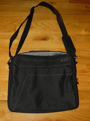 Targus Laptop Bag 15 x 13 Black Canvas padded adjustable strap EXC COND ...