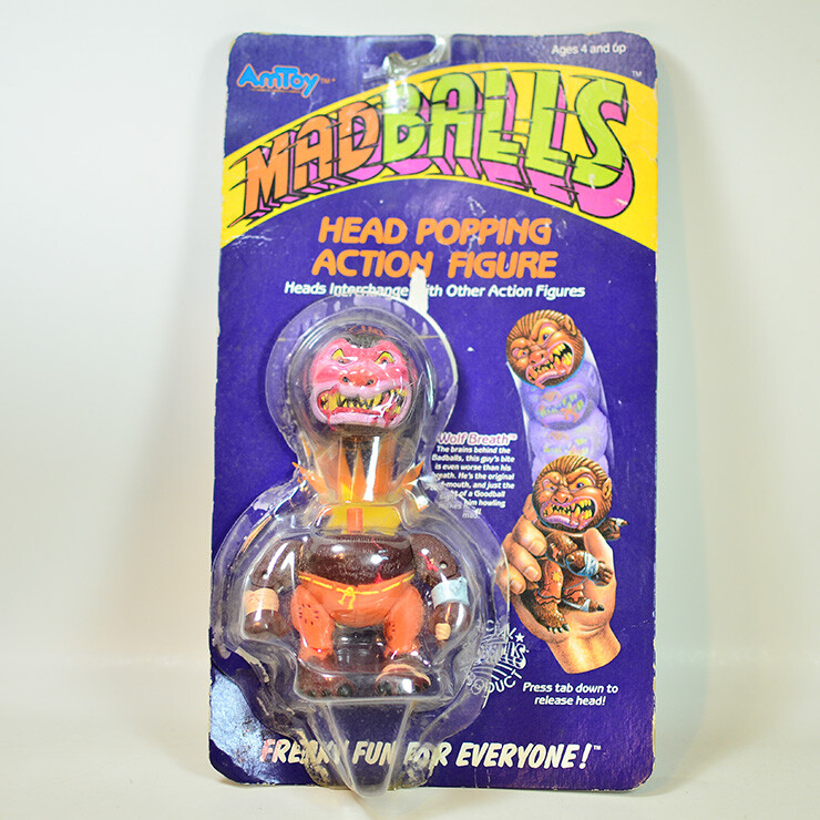 1986 Out of Print Classic Old Toy Head Popping Madballs Action Figure ...