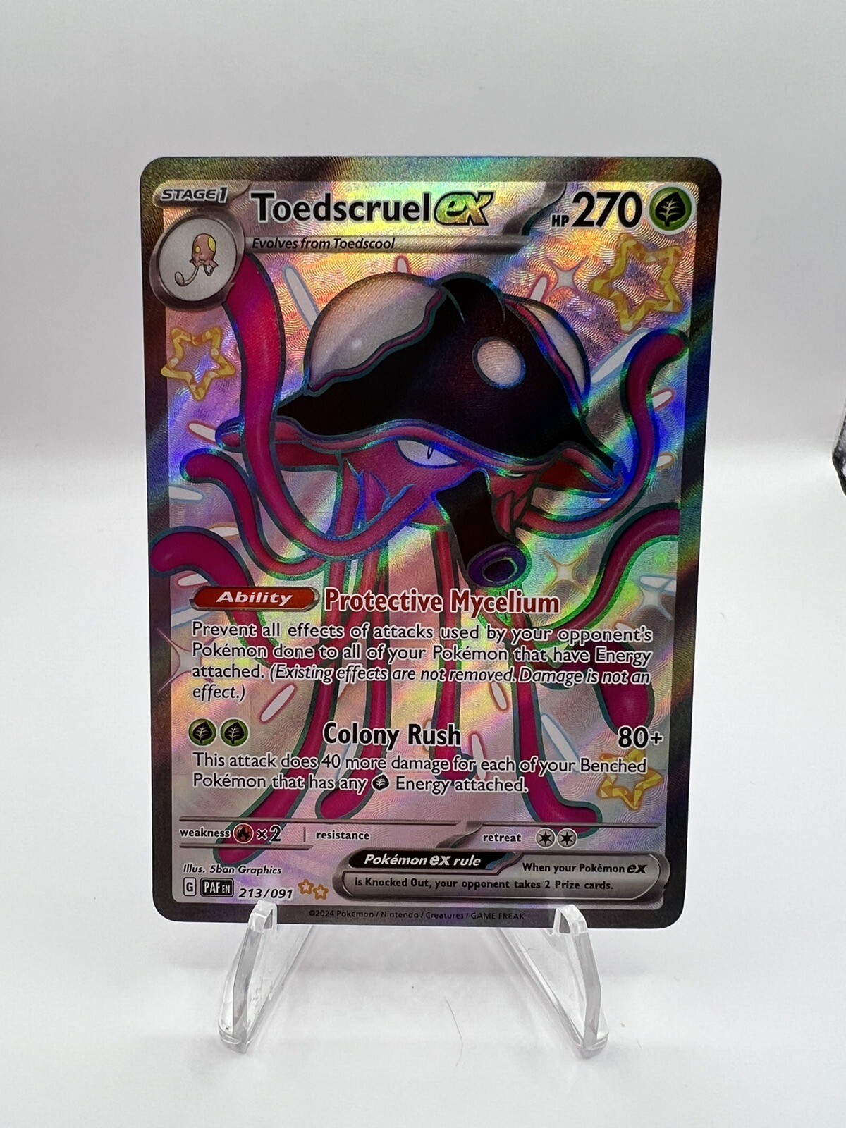 Toedscruel ex 213/091 - Paldean Fates - Pokemon Shiny Ultra Rare - Full ...