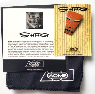 Vintage ACME Studio “Tiki #1" Brooch Lapel Pin by Josh “SHAG” Agle NEW ...