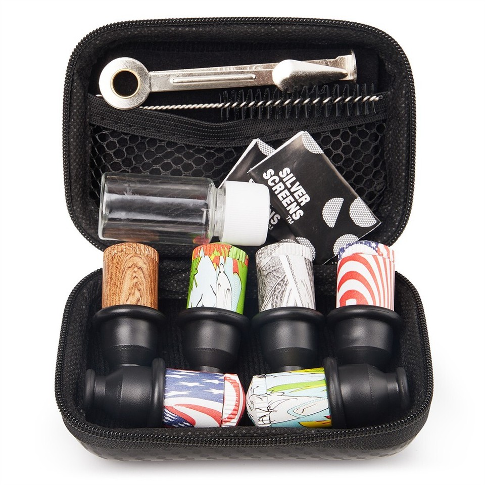 6 Pc Sneak a Toke Mini One Hitter Pipes Metal Tobacco Smoking Pipe With ...