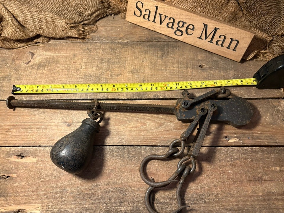 WW2 British quartermaster weighing rations Steelyard Scale 1940 Salvage ...