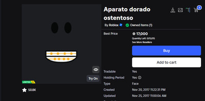 roblox brackets face -cheap-fast delivery-gold | eBay
