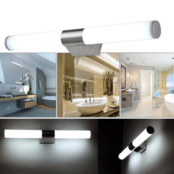 LED SMD Acrylic Light Tube Wall Sconces Makeup Mirror Lamp Living Room ...
