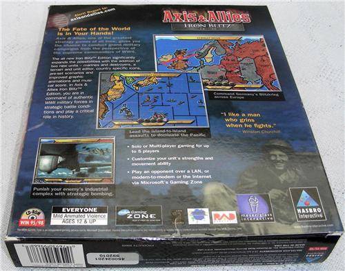 NEW Axis & Allies Iron Blitz Edition MicroProse Windows 98 / Me / 95 ...
