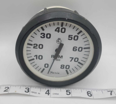 Faria 4" Tachometer - 8000 RPM Model Number CSO333A | eBay