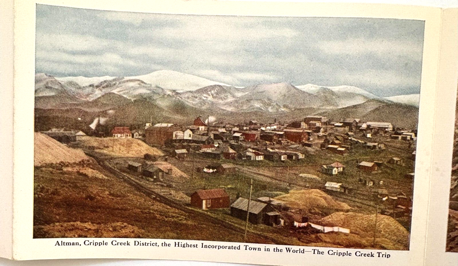 Beautiful Little Vintage Pull-Out Travel Pamphlet "The Cripple Creek ...