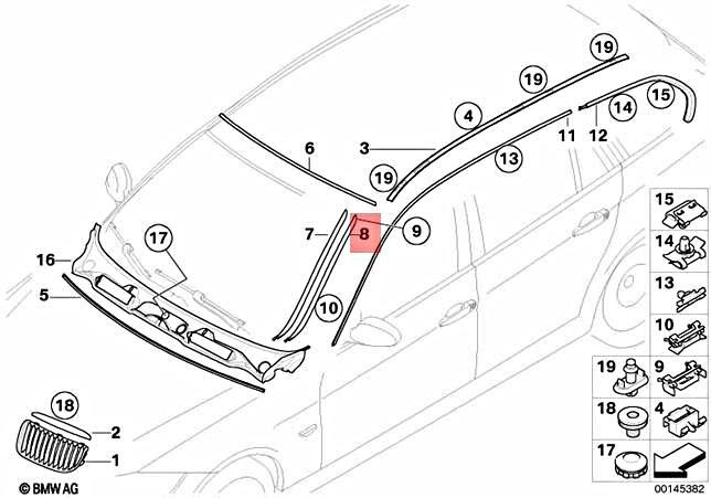 Genuine BMW M3 CRT E90 E91 316d 316i 318d 318i 320d ed Gasket Left ...