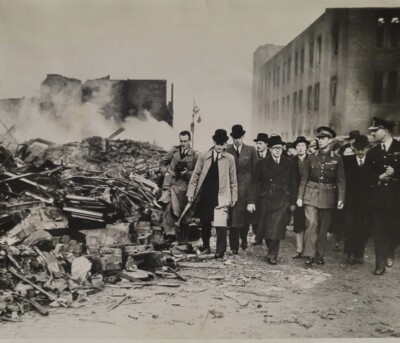 WW2 King George VI, Nazi German Bomb Damage, Coventry 1940. Original ...