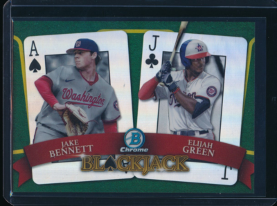 ELIJAH GREEN / JAKE BENNETT 2022 Bowman Chrome Draft BLACKJACK ...