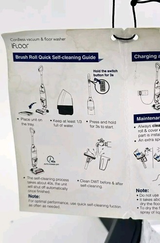 Tineco iFloor FW020100US Cordless Wet Dry Vacuum Cleaner Floor Washer ...