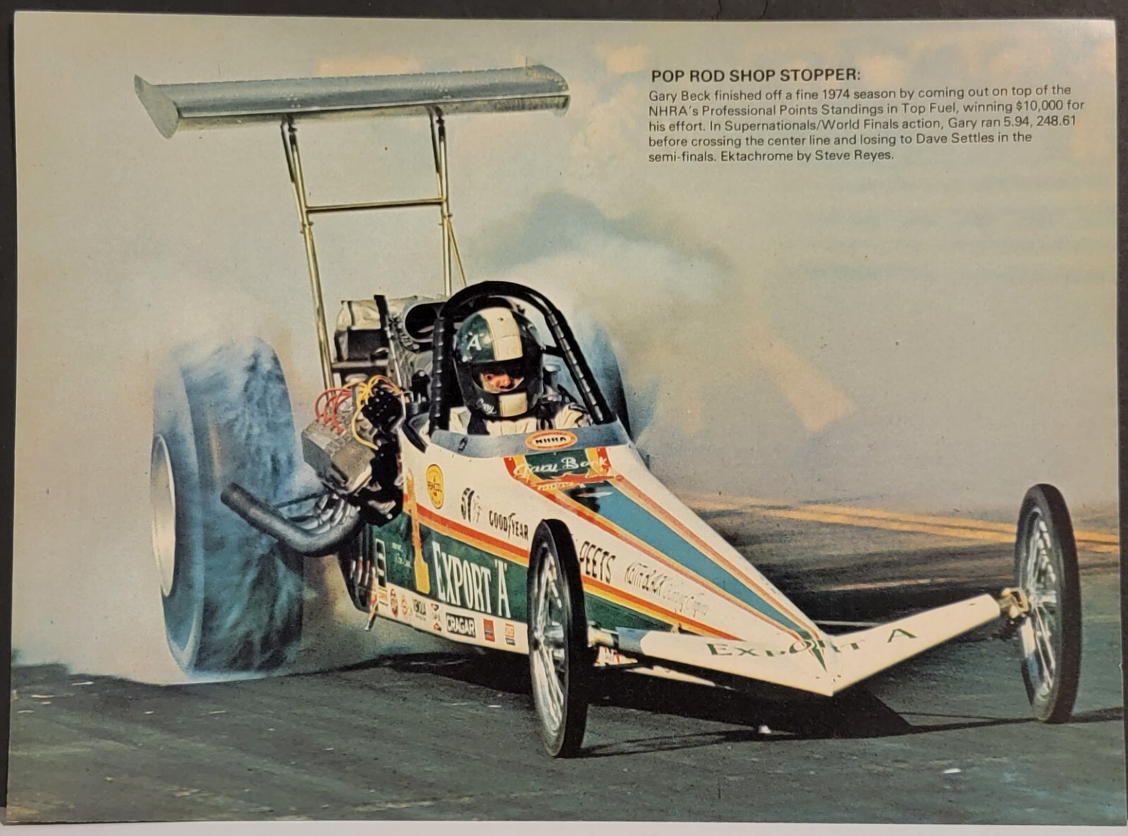 1970s Gary Beck NHRA Top Fueler Pin Up | eBay