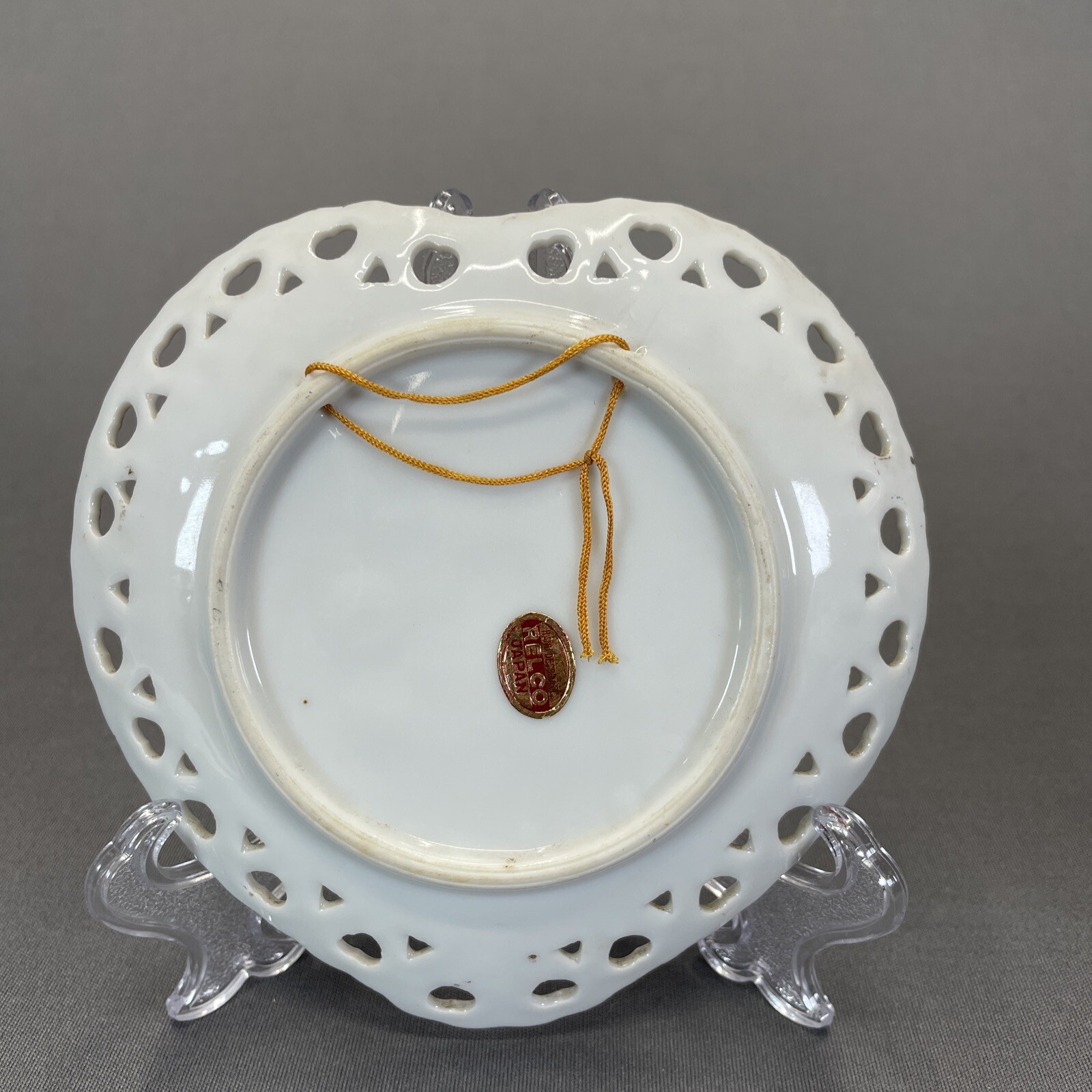 2 Relco Japan Decorative Plates 5" Bird Fruits Lattice Edge Heart ...