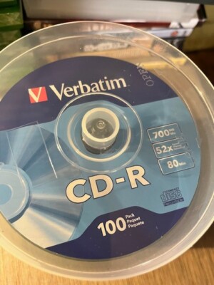 Verbatim CD-R Discs 100 count New | eBay