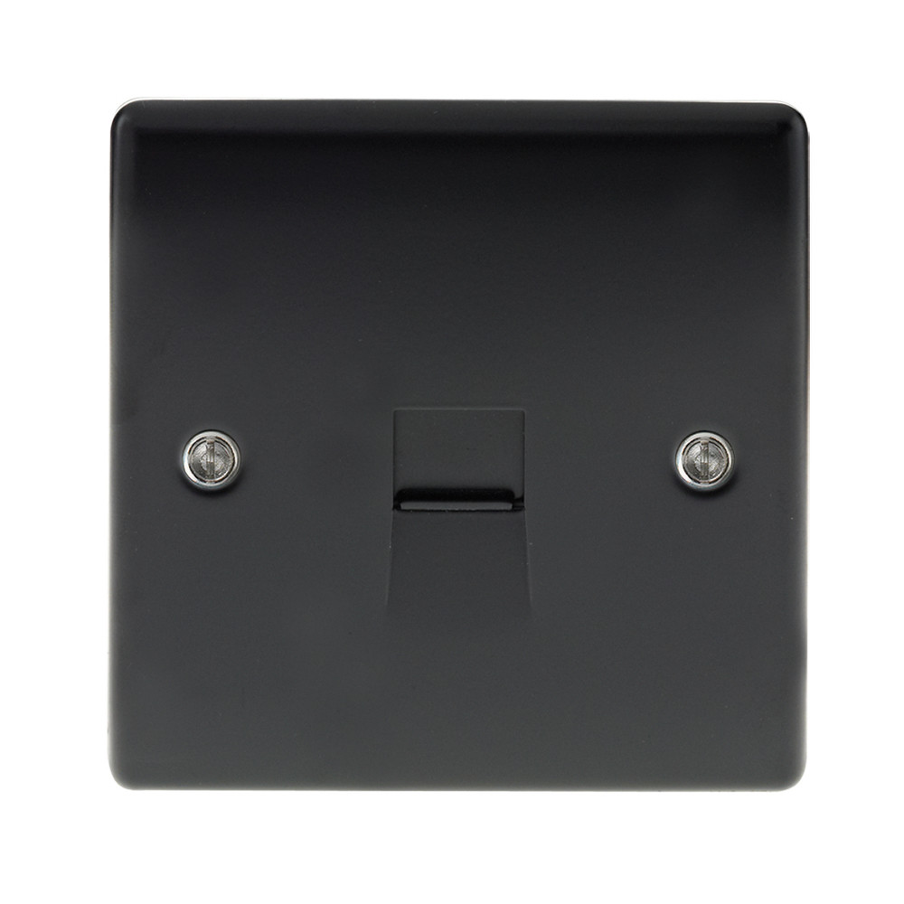 BG Nexus Metal Graphite Matt Black Switches & Sockets Black Inserts ...
