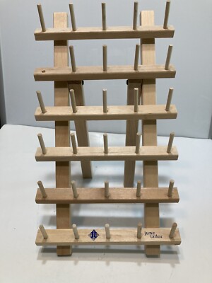 June Tailor Wooden 30 Spool Folding Thread Rack Storage Holder Unused ...