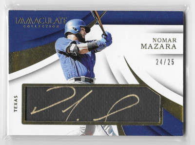 2018 Immaculate Collection Nomar Mazara Tweed Weave Autograph 24/25 ...