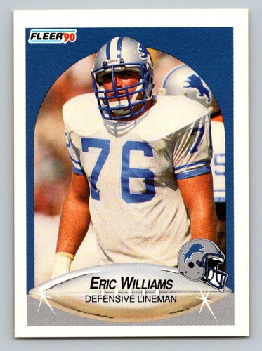 1990 Fleer RC #287 Eric Williams Detroit Lions Rookie Football Card | eBay