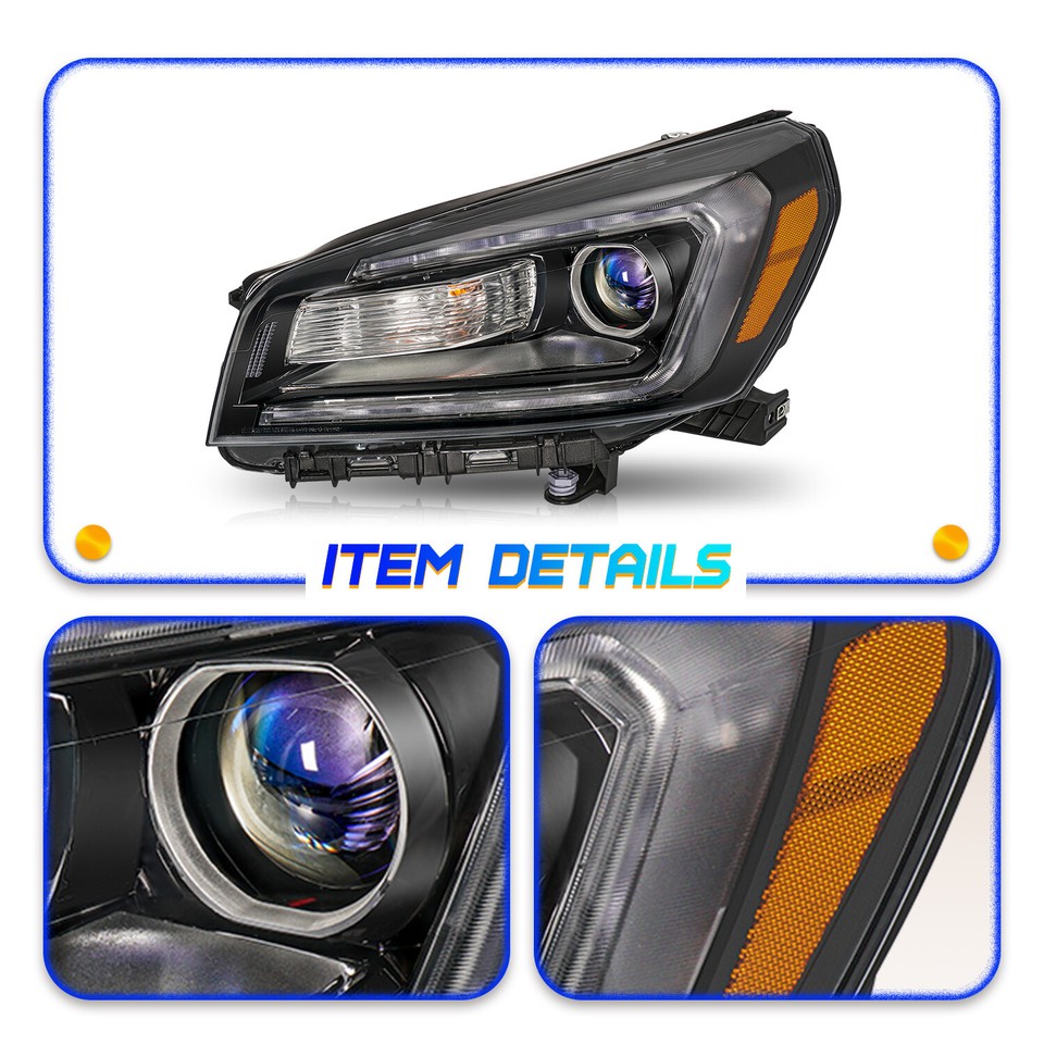 For 2013 2014 2015 2016 GMC Acadia Halogen Factory Headlight Assembly ...