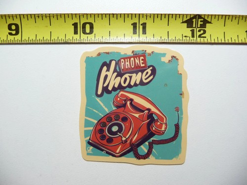 PHONE TELEPHONE SMALL STICKER DECAL FUN FUNNY ILLUSTRATIONS FUNNY | eBay